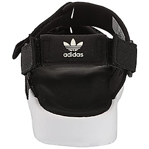 adidas Originals Women's Adilette ADV Slide Sandal, Black/White/Off White, 8