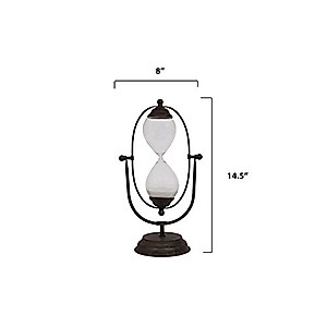 Decorative Metal & Glass Thirty Minute Hourglass
