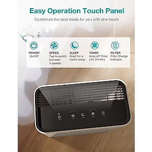 Combo Pack of SimPure HP8 Air Purifier for Home Large Room and Additional Replacement Filter