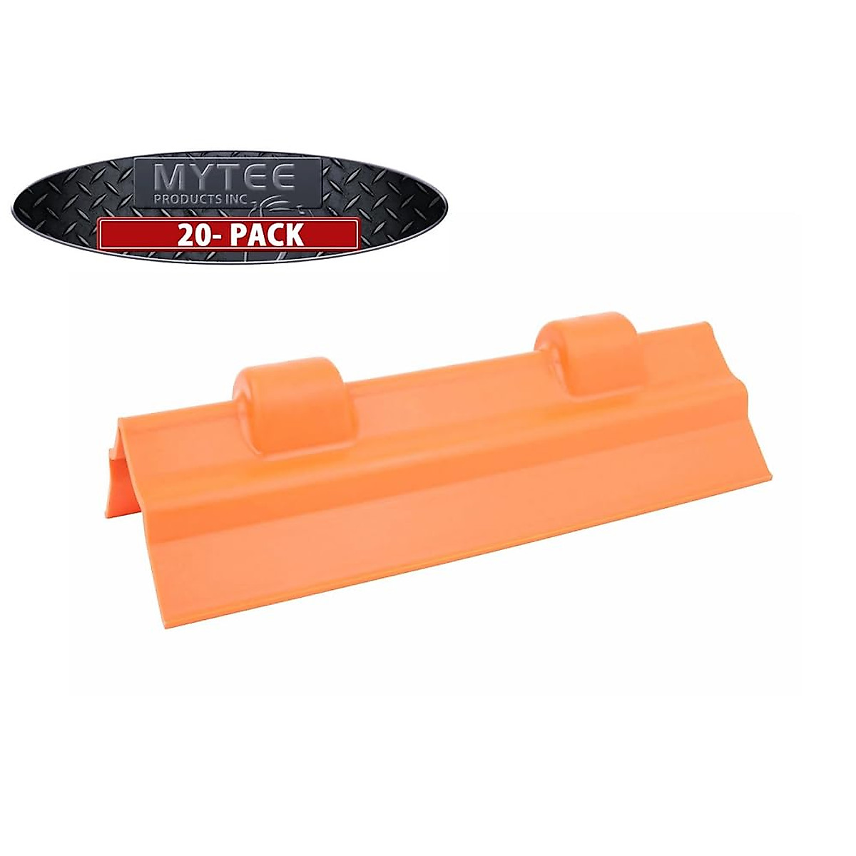 Mytee Products 20 Pack 12" Orange Plastic Flatbed Edge Protector for Cargo Loads & Straps | Plastic Corner Protector Tie Down Webbing Strap Guard for Winch, Ratchet Straps on Flatbed Trailers