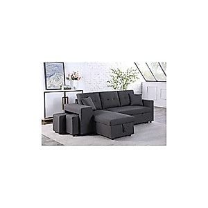 Lilola Home Dennis Sectional, Dark Gray
