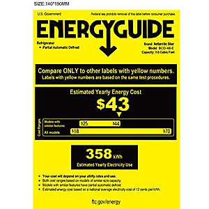 Antarctic Star Mini Fridge Cooler - 70 Can Beverage Refrigerator Black Glass Door for Beer Soda or Wine –Small Drink Dispenser Machine Clear Front Removable for Home, Office or Bar, 1.6cu.ft.