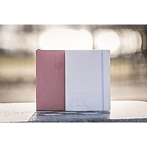 Red Co. 5 x 7 inch Embossed Heart Faux Leather Journal with 240 Lined Pages, Pink