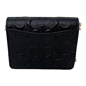Coach Signature Leather Mini Wallet on a Chain Style No. C7361 Black