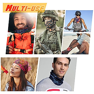 Neck Gaiter for Men Women Headwear Bandana Head Wrap Face Scarf Mask Cover Warmer Balaclava-Seamless & Versatile (A-Classic Solid 1)