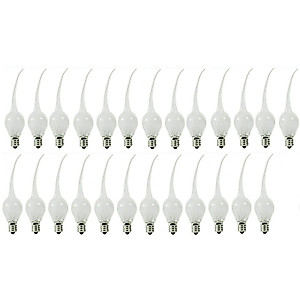 Creative Hobbies® Country Style Incandescent Silicone Dipped Light Bulbs - 6 Watt, S6 Shape, for Candle Lamps & Chandeliers | Box of 25