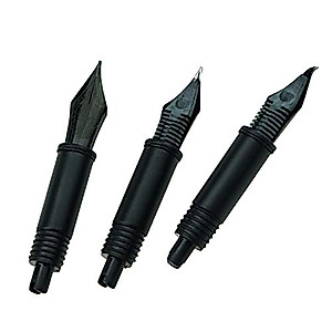 Set of 3 Hongdian Fountain Pen Black Nibs (Fine, Extra Fine and Bent Nib) for Black Forest 1850, 1851, 1843, 6013, 517D, 517S, 525,H1, H3, A3, 1843 and 920 Series