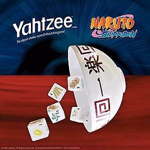 YAHTZEE: Naruto Shippuden | Collectible Ramen Bowl Dice Cup | Classic Family Dice Game Based on Anime Show | Great for Family Game Night | Officially-Licensed Naruto Game & Merchandise