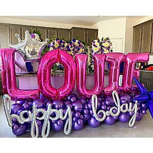 40 Inch Large Hot Pink Letter T Balloons Alphabet T Letter Balloons Foil Mylar Letter A Balloons for Birthday Party Anniversary New Year Graduation Wedding