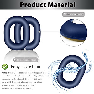 Adhiper Silicone Ear Pads Cover Protector for Sony WH-1000XM5 Headphone Cushions,Sweat-Proof and Washable Ear Cushions Cover for Sony WH-1000XM5(WH1000XM5) (Dark Blue)