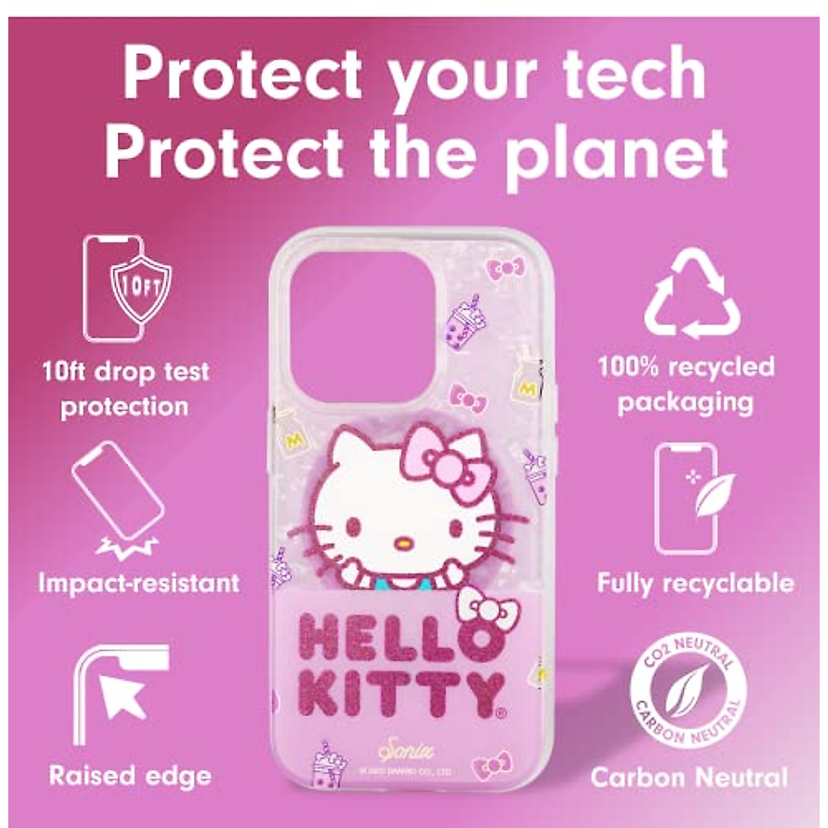 Sonix Hello Kitty Boba Case + Magnetic Ring (Hello Kitty Gold) for MagSafe iPhone 14 Pro Max