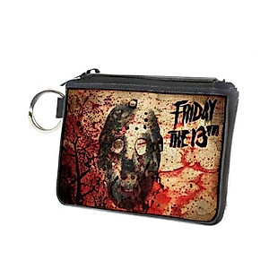 Buckle-Down Women's Standard Zip Wallet Friday The 13th Jason Large, 8" x 5"