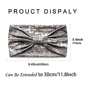 STGDAK Boho Headbands For Women Fashion Hair Bands Stretch Turban Knoted Head Bands Yoga Running Sweatband Elastic Headband Stylish Wrap Headbands Hair Accessories for Teen Girls 4 Pack