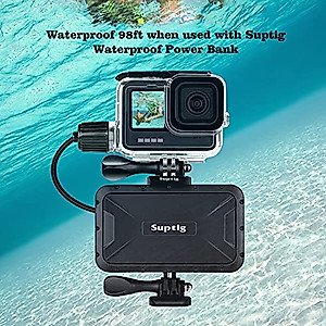 Suptig Waterproof Housing Case Waterproof Case Dive Case Charging Case Compatible for Gopro Hero 11 Hero 10 Hero 9 Black Waterproof 164Ft