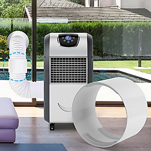 Airwhirl 5.1 inch Portable AC Exhaust Hose Connector, Universal Portable AC Hose Coupler Support Clockwise and Counter Clockwise Hose Threads AC Hose Extension Suitable for 5.1"(130mm) Exhaust Hose