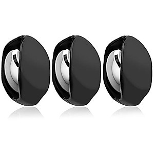 Geekria in-Ear Headset Smart Storage Box/Headphone Cable Storage Organizer/Earbuds Holder Case/Earphone Bobbin Winder Wrap/Cord Tangle-Free Portable Manager/Wire Keeper (3PCS / Black)