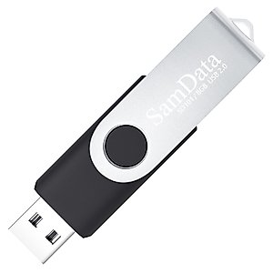 SamData 8GB USB Flash Drives 1 Pack USB 2.0 Thumb Drives 8GB Jump Drive USB Memory Stick with Led Indicator (Black, 1 Pack)