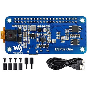 ESP32 One Kit Mini Development Board with WiFi/Bluetooth for Raspberry Pi Hats Support Image Recognition Voice Processing Compatible with Arduino and ESP-IDF Software SDK (with Camera)