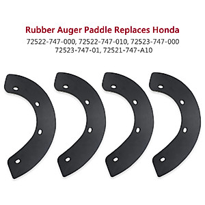 GELASKA HS521 Auger Rubber Replaces 72523-747-010, 72523-747-000, 72522-747-010, 72522-747-000, 72521-747-000 with 76322-747-000, 76322-747-A10 Scraper Blade for Honda HS521, HS521K1, HS621 Snowblower