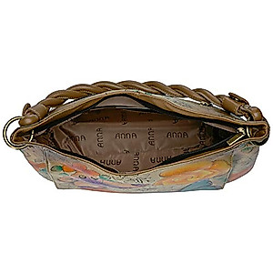 Anna by Anuschka Medium Slim Shoulder Bag, Floral Paradise Tan