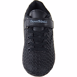 BomKinta Kid's FG Soccer Cleats Athletic Outdoor Soccer Shoes Black Size 2.5 M US Little Kid