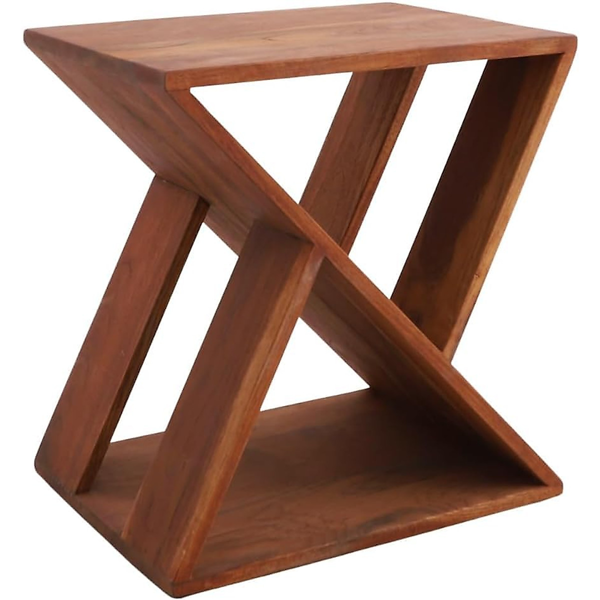 NORDIC STYLE TEAK Wood Shower and Spa Bench with Shelf, Indoor and Outdoor Use (Slatted Design)