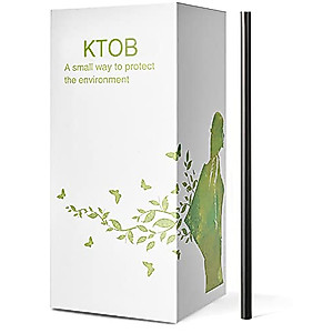 200 Count 100% Compostable Plant-Based PLA Straws-KTOB Biodegradable Black Cocktail Drinking Plasticless Straws-Eco Friendly Plastic Bar Straws