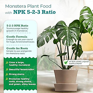 Houseplant Resource Center Monstera Plant Food - Liquid Fertilizer (NPK 5-2-3) for Indoor Plants, Strong Roots - Ideal for Monstera, Pothos, Snake Plant - Indoor Potted Plants - 8oz