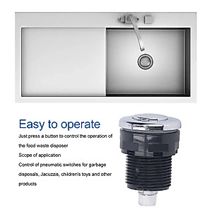 AYNEFY Air Switch Bath Disposer Kit Massage Valve Sp Button Massaging 125 250V Garbage Disposer Bathing Shower for Replacement Parts