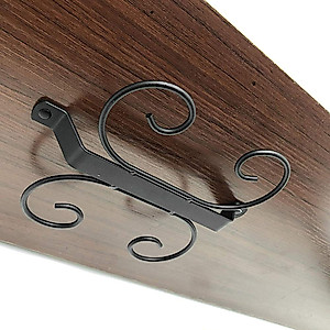 Taidda Wine Glasses Rack, European Style Under Cabinet Wine Glass Holder Stemware Rack Glass Storage Hanger Iron Hanging Shelf with 4 Hooks Organizer for Home Kitchen Bar Decor, 7.1X6.7In, Black