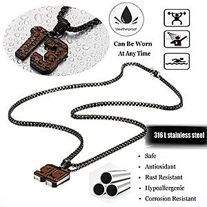 SKQIR Football Number Necklace for Boys Athletes Jersey Black Number Chain for Men Stainless Steel Charm Number Pendant Sport Jewelry Gift for Men Number：22