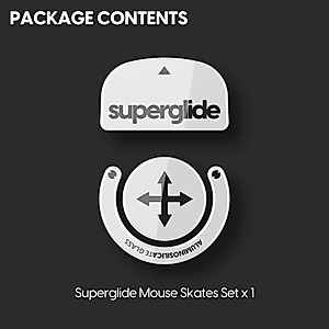 Superglide - Super Smooth Polished Surface Mouse Feet/Skates Made with Ultra Strong Flawless Glass Super Fast Smooth and Durable Sole for Logitech G Pro X Superlight1 [White]