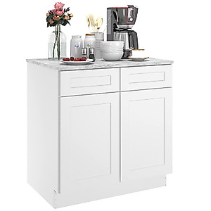 ROOMTEC Kitchen Base Cabinets, Sideboard Storage Cabinet, Entryway Cabinet with Soft Closing Doors 33" W X 24" D X 34-1/2"H
