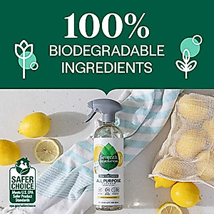 Seventh Generation All Purpose Cleaner, Lemon Chamomile Scent, Cuts Grease, 23 Fl Oz