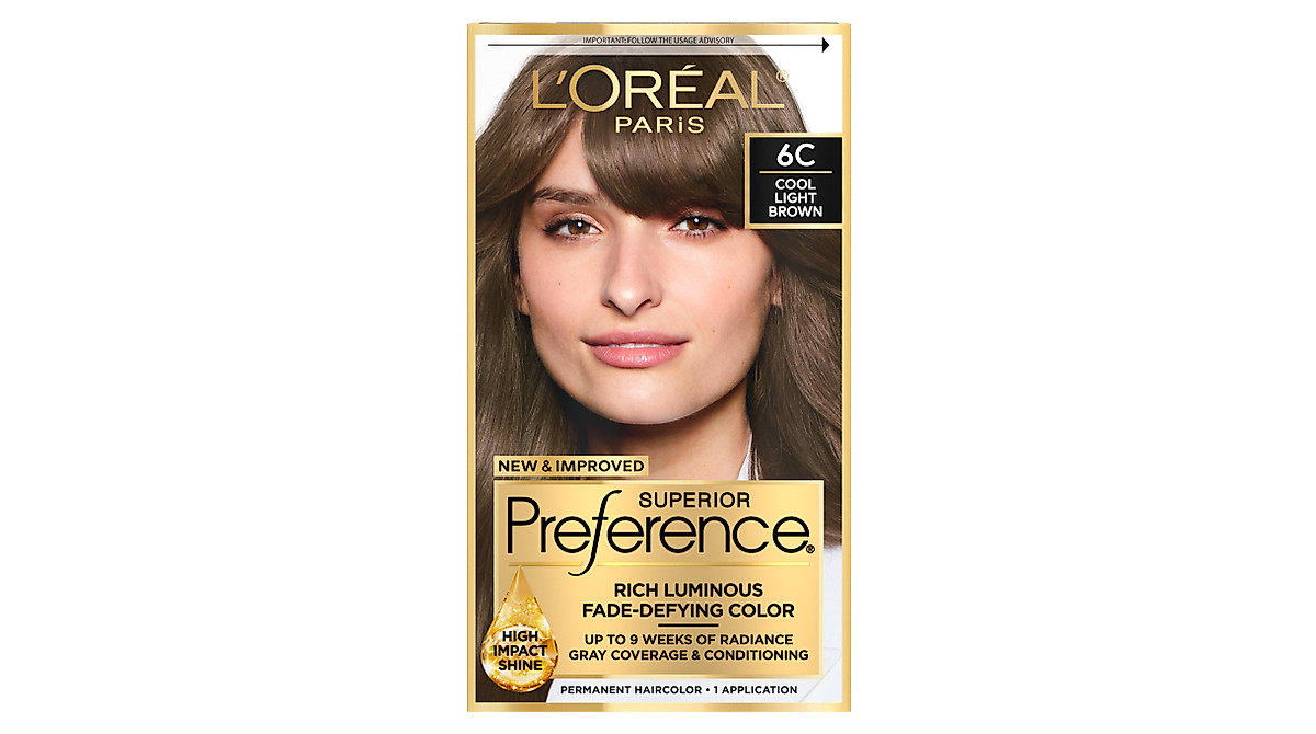 L'Oreal Paris 6C Cool Light Brown Hair Color - Fade-Defying