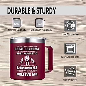 Abledn Christmas Gifts for Grandma - Funny Mug Grandma Gifts - Grandma Birthday Gifts - Gifts for Grandmother - Nana Gigi Mimi Birthday Gifts for Grandma from Granddaughter Grandson-14Oz