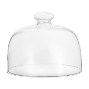 BESPORTBLE Glass Cake Dome Glass Round Cake Cover Food Plate Lid Clear Dust- Proof Cover for Home Baking Cake Dessert Display Platter Cover
