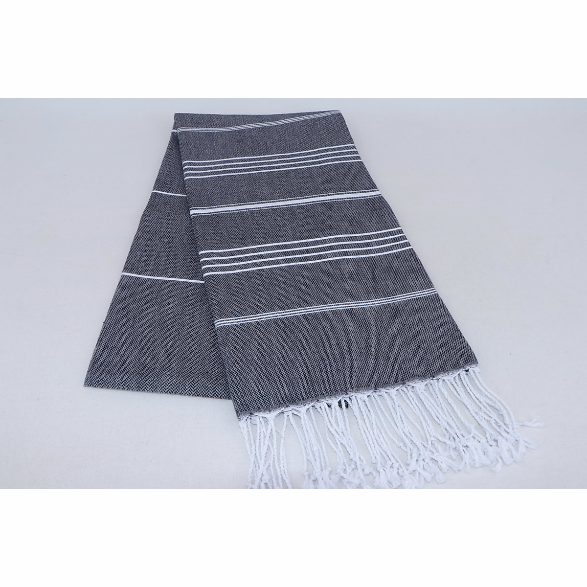 Agah Home Beach Towel for Bathroom - Travel Beach Towel for Adults - Turkish Beach Towel - Sand Resistant Beach Towels for Vacation - Thin, Large and Quick Dry Beach Towel - 40' × 70' (Sultan-Black)