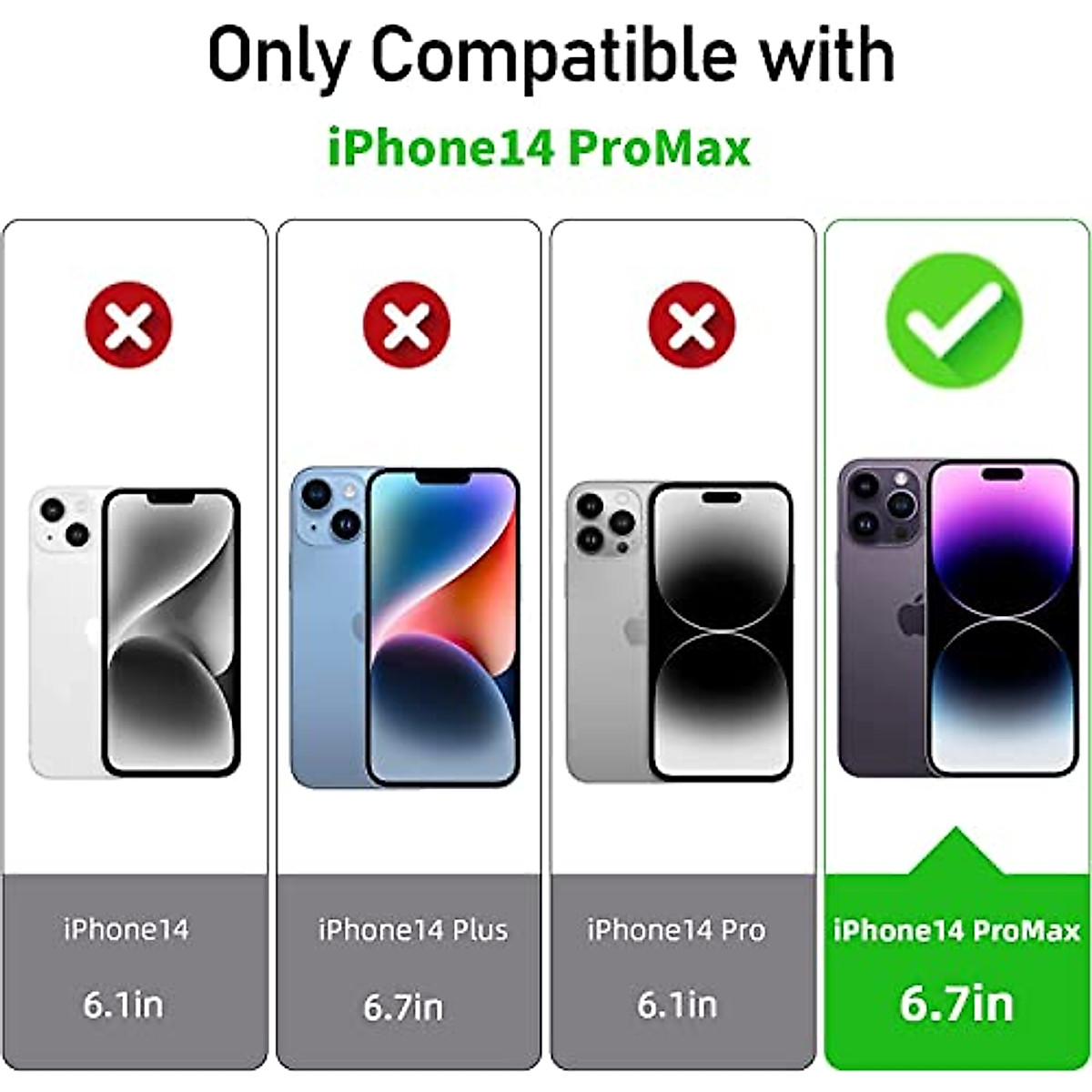 luolnh Compatible with iPhone 14 Pro Max Case with Flowers,for Girly Women,Shockproof Clear Floral Pattern Hard Back Cover for iPhone 14 Pro Max 6.7 inch 2022 -Wildflower