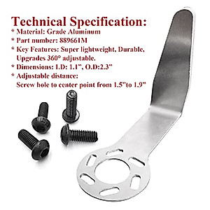 Rafter Hook 889661M for Metabo HPT Tool Hanger Compatible with Hitachi, Lightweight Aluminum, Widely Fit with Adjustable Distance from Screw Hole to Center Point 1.5”to 1.9”