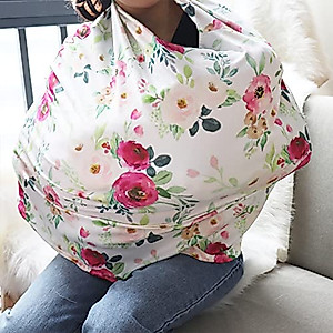 Stretchy Baby Car Seat Cover for Baby Boys and Girls,Multiuse - Nursing Breastfeeding Covers,Shopping Cart/High Chair/Stroller Covers,Infinity Scarf,Car Seat Canopies