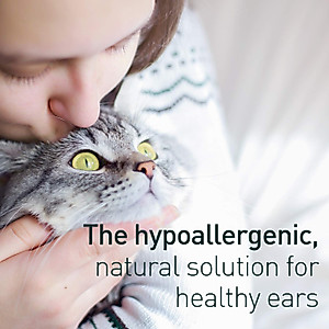 HYPONIC Premium No-Sting Hinoki Cypress Ear Cleaner (for All Cats 4.06 oz) - Cat Ear Cleaning Solution, Cleans and Removes Odors