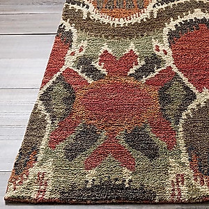 Mark&Day Area Rugs, 8x11 Schley Global Multicolor Area Rug, Orange Brown Yellow Carpet for Living Room, Bedroom or Kitchen (8' x 11')