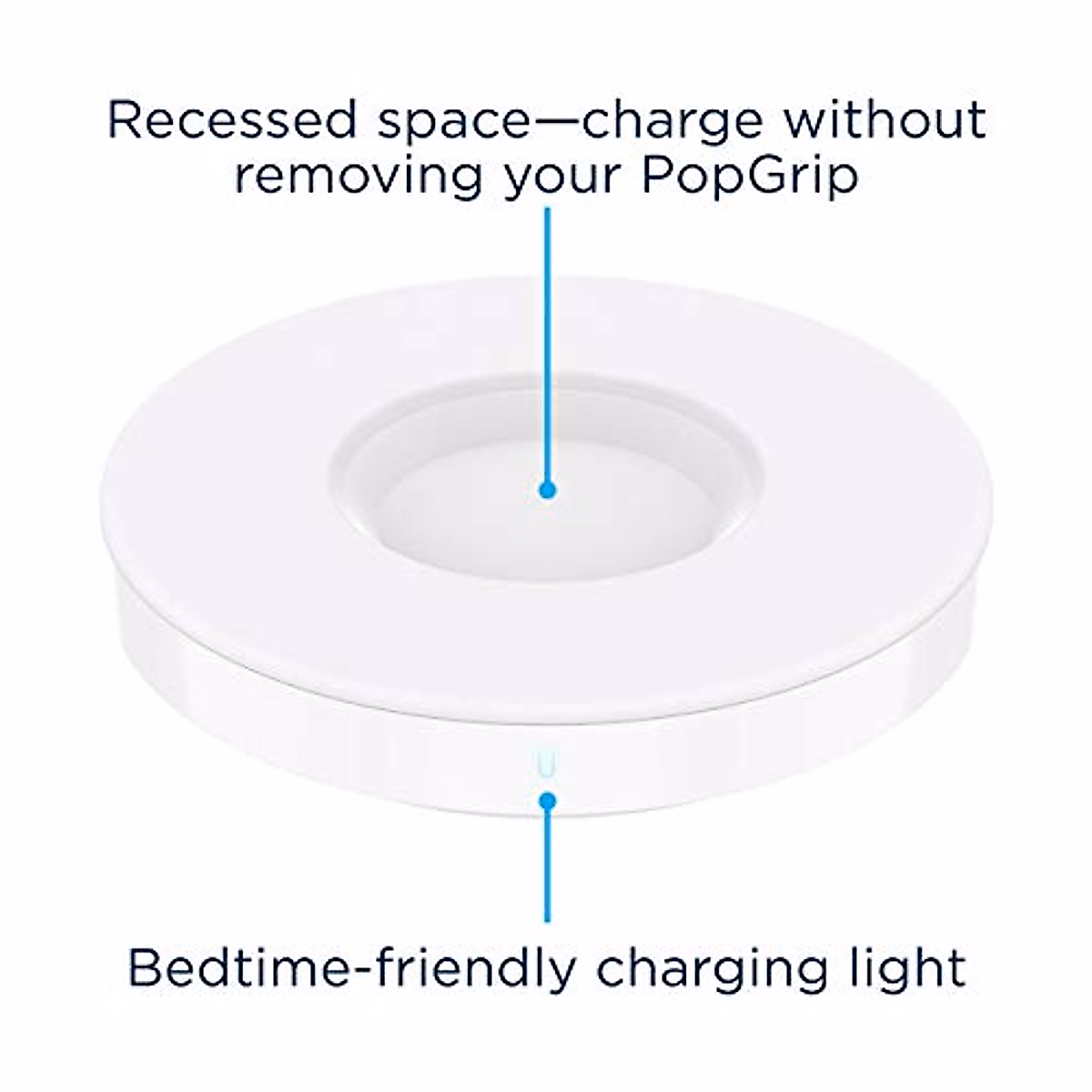 PopSockets PopPower Home: Wireless Charger for Phones - White (Gloss)
