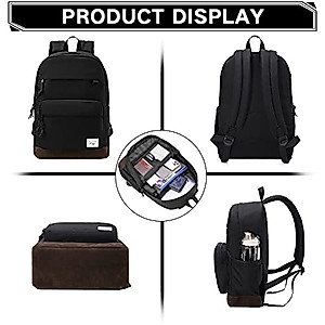 Kasqo Water Resistant Lightweight Backpack for Men Women Casual College Travel Bag for Teen