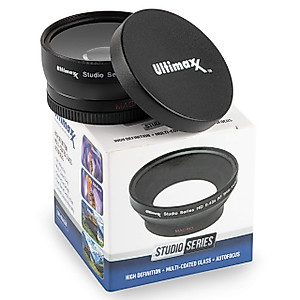 58mm 0.43x Wide Angle (w/Macro) High Definition Lens for DSLR Canon EOS Rebel 70D 77D 80D 90D T8i T7 T7i T6i T6s T6 T5i T5 T4i T3i T100 SL1 SL2 SL3 & More