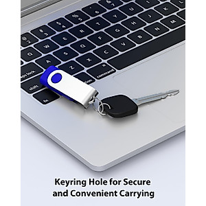 Aiibe 128GB Flash Drive 3.0 3 Pack 128GB USB 3.0 Flash Drive Thumb Drive USB Drive 128GB Jump Drive Memory Stick 128GB Flash Drives (128G, 3 Mixed Colors: Black Blue Red)