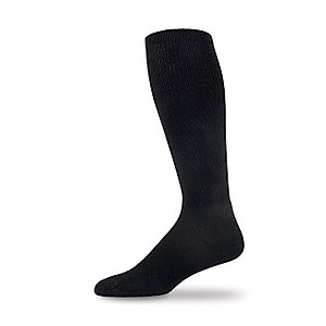 Thorlos Unisex TWL Western Thin Padded Over the Calf Sock, Black, Medium