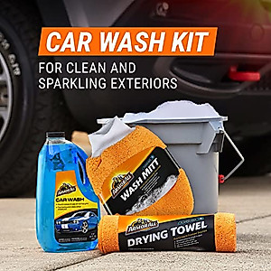 Armor All Car Wash and Cleaner Kit, Includes Cleaning Wipes for Car Interior, Cleaner Concentrate, Car Air Freshener, Microfiber Towels (8 Piece Kit)