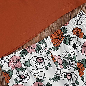 Nie Cuimeiwan Toddler Baby Girl Bell Bottoms Outfit Letter Print T-shirt Floral Flare Pants Set Summer Clothes 2Pcs